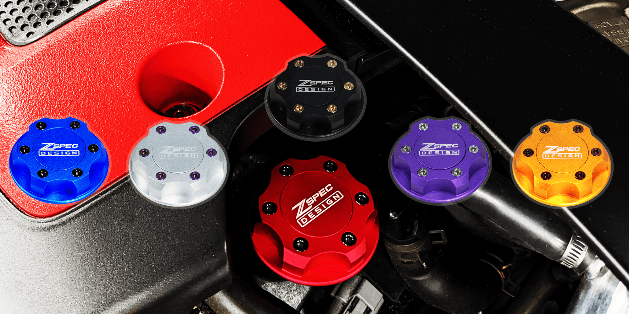 Billet Oil Filler Caps with Titanium Accents | ZSPEC Design