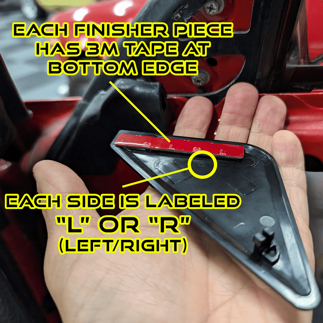 Nissan Z31 300zx Door Side-Mirror Triangles Interior Trim Covers