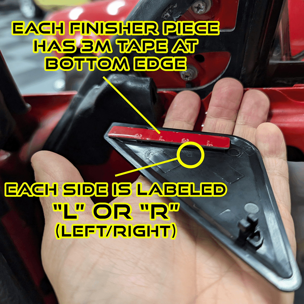 Nissan Z31 300zx Door Side-Mirror Triangles Interior Trim Covers