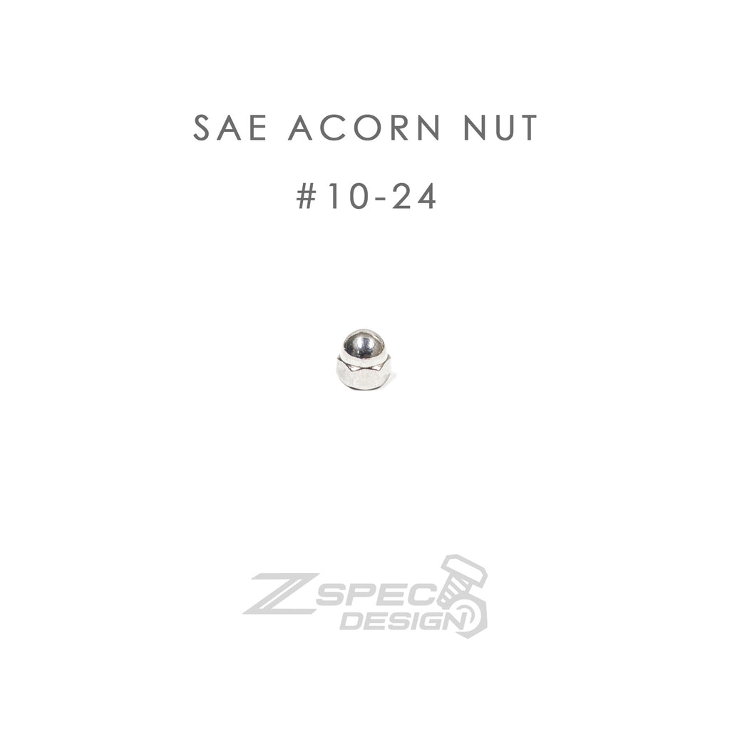 ZSPEC #10-24 SAE Acorn Nuts, SUS304 Stainless, 10-Pack