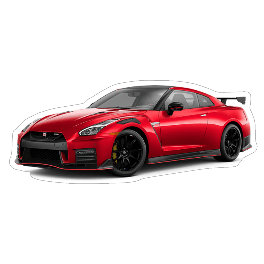 Nissan GTR R35 Red Car Vinyl Decal / Sticker, 4.8' x 2'