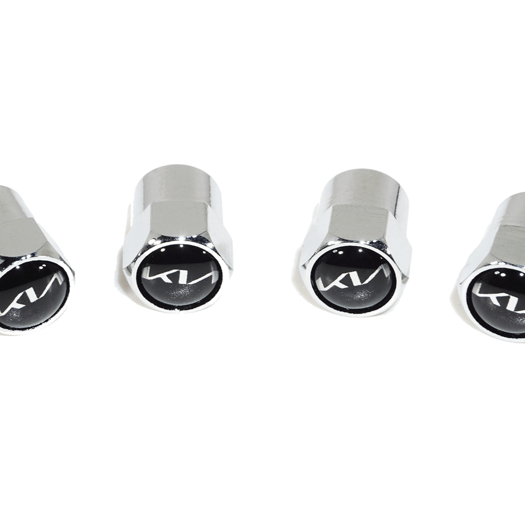 ZSPEC Chrome Valve Stem Tire Caps for Wheels Style KIA