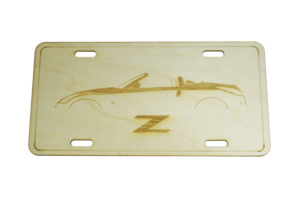 ZSPEC 350z Roadster License Plate, Birch, Ornament, Garage / Man-Cave