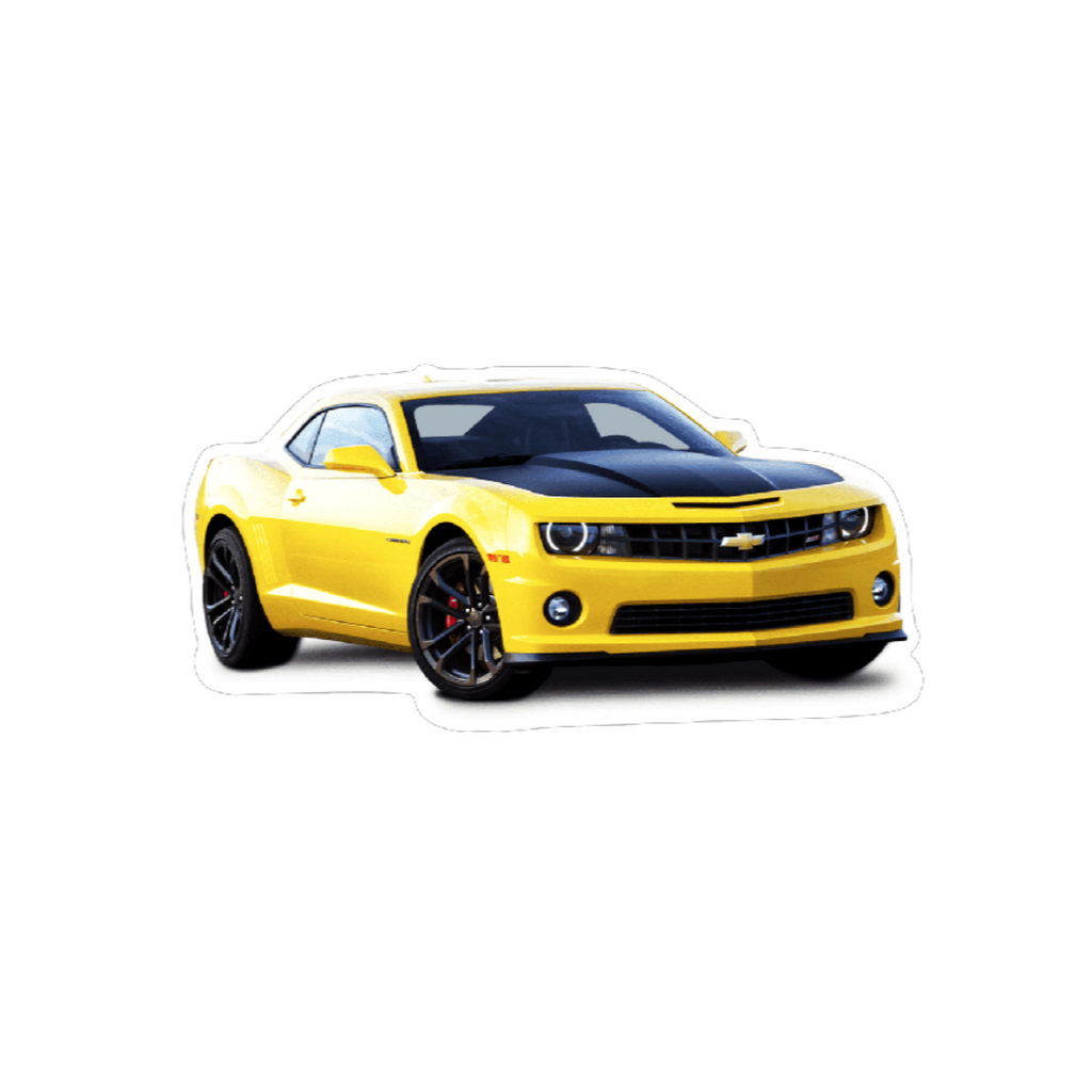 Chevrolet Camaro Sports Car Vinyl Sticker, Yellow | ZSPEC Design LLC