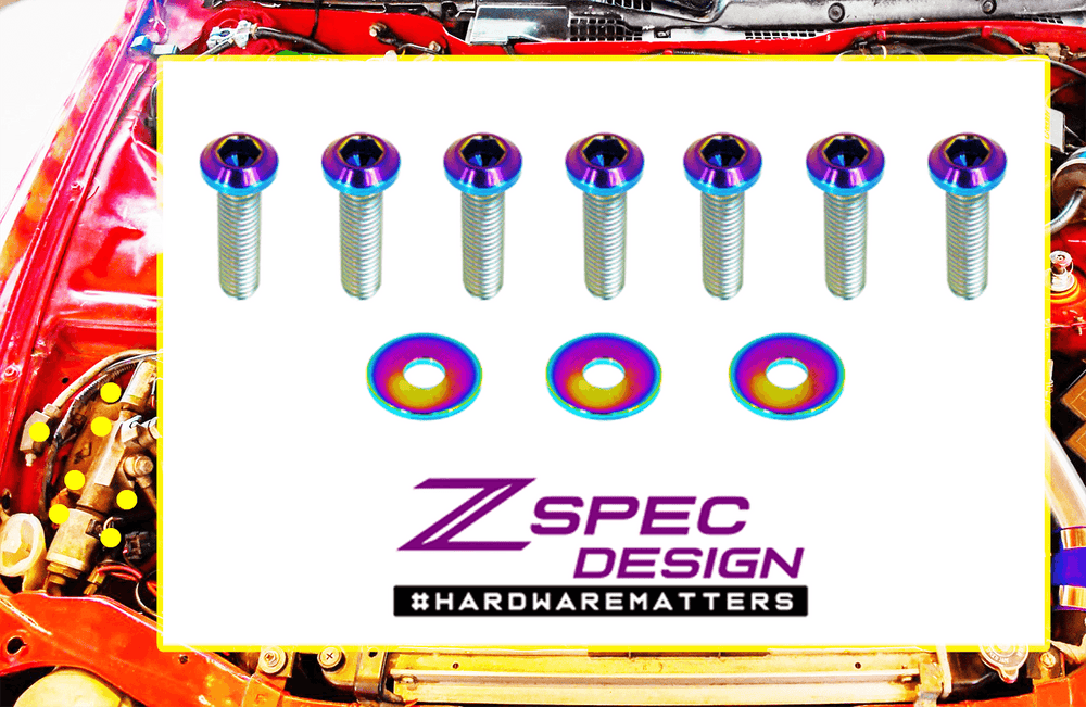 ZSPEC Dress Up Bolts® Fastener Kit, Nissan 300zx Z32 Super HICAS Pump