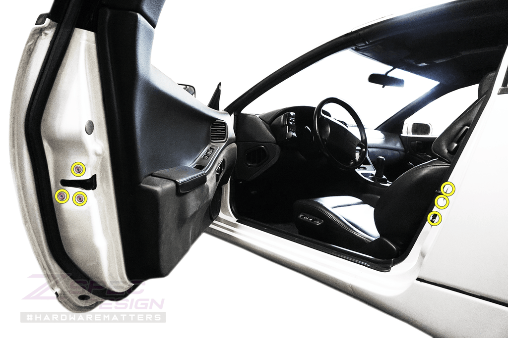 ZSPEC Fastener Kit, Door Jams Area for Nissan Z32 300zx, Titanium