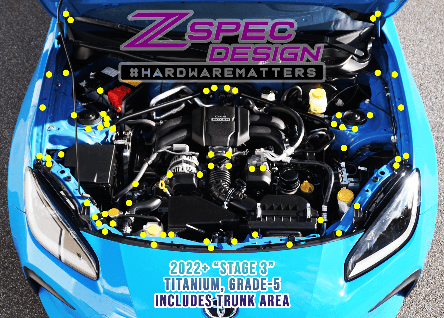 ZSPEC Stage 3 Dress Up Bolts® Fastener Kit 22+ Toyota GR86 Subaru BRZ