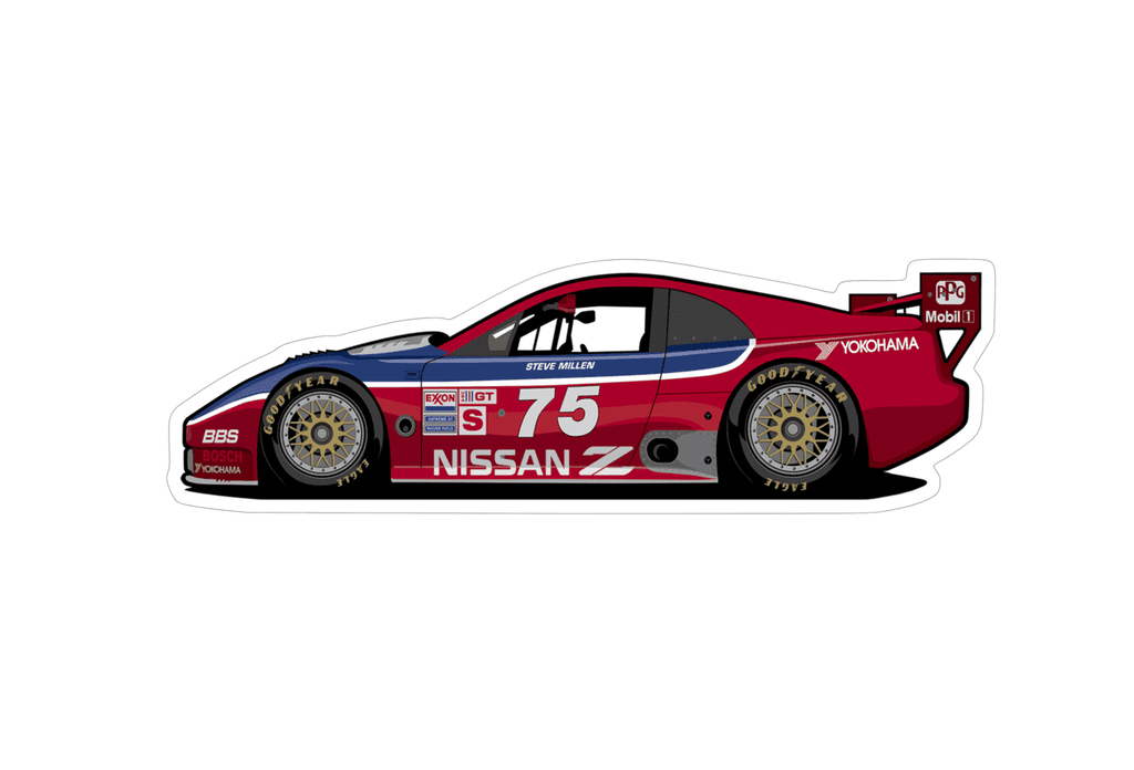 Nissan IMSA 300zx #75 Sports Car Vinyl Decal / Sticker